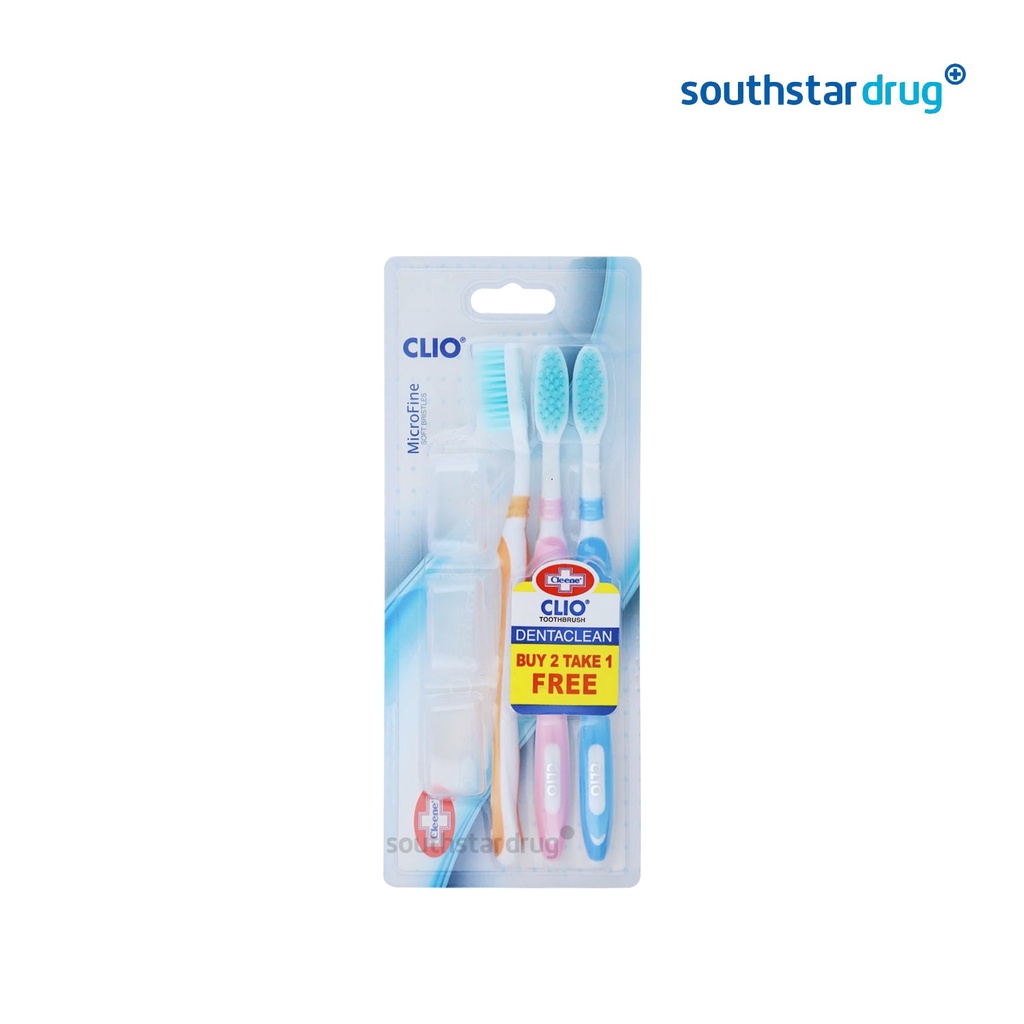 Cleene Clio Denta Clean Buy 2 Plus 1 Toothbrush | Shopee Philippines