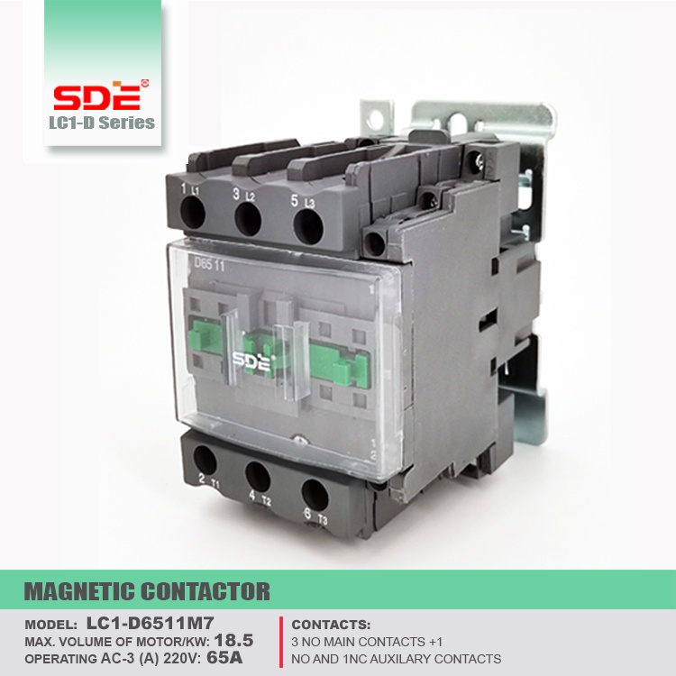 SDE MAGNETIC CONTACTOR SC1-D6511M7 (SC1-D Series) New Series | Shopee ...