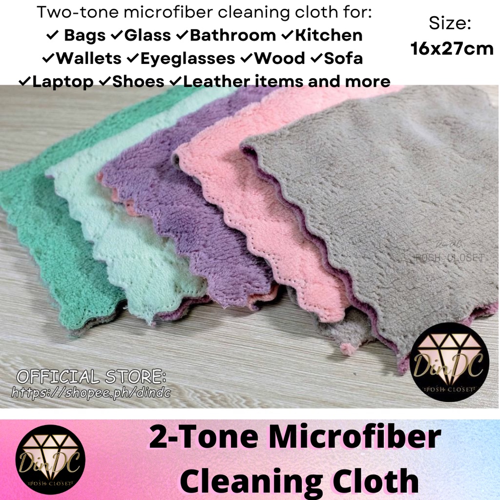 Microfiber Cleaning Cloth for Bags and other leather items Thick Coral ...