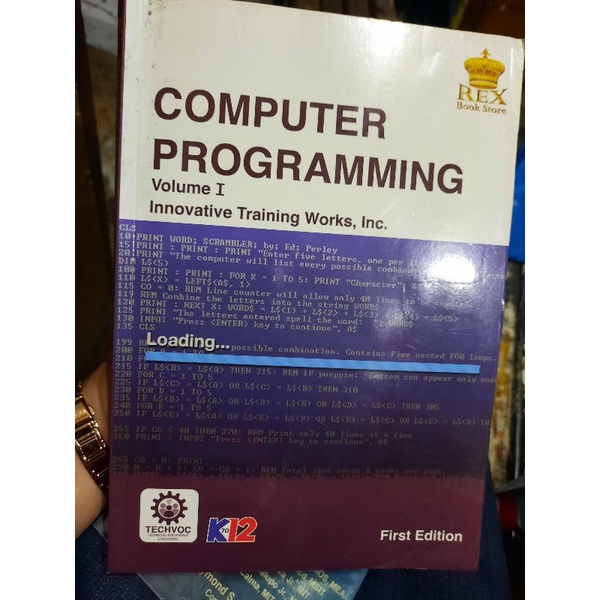 Computer programming I Rex | Shopee Philippines