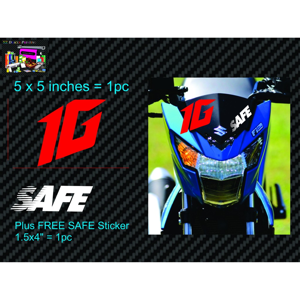 1G Motodeck Logo Vinyl Sticker (Code - B4), Size : 5" OD + Free SAFE ...