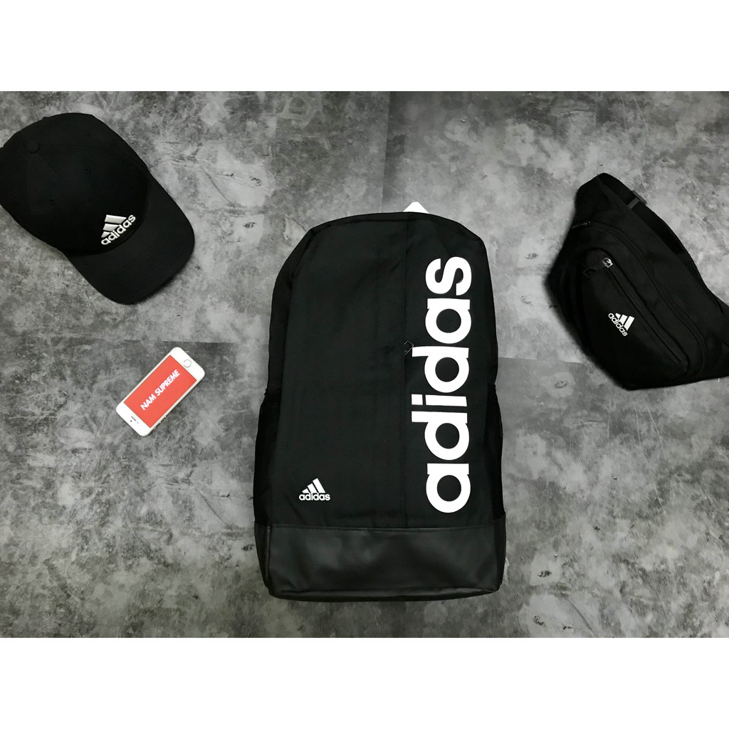 [Real Images] Adidas LINEAR PERFORMANCE Back Pack - Blue (white ...