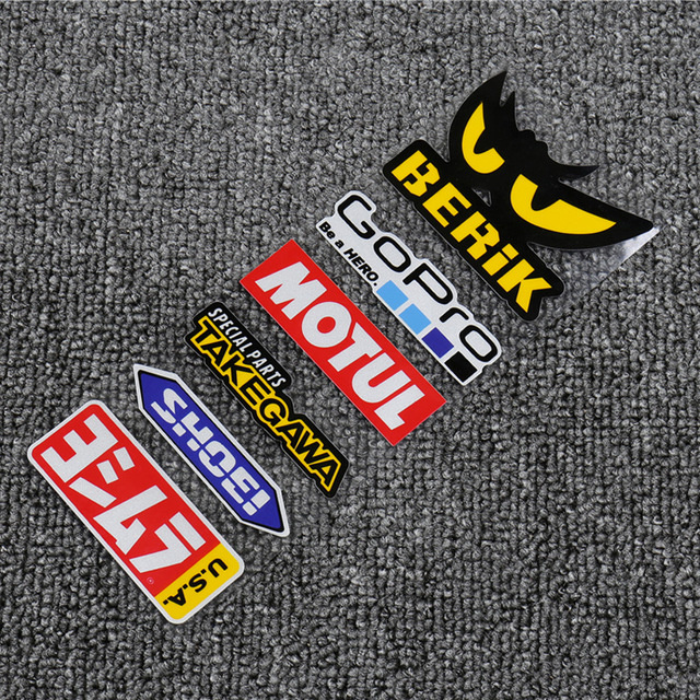 RONXMOR Motorcycle Reflective Racing Sponsor Car Stickers Side Strip ...