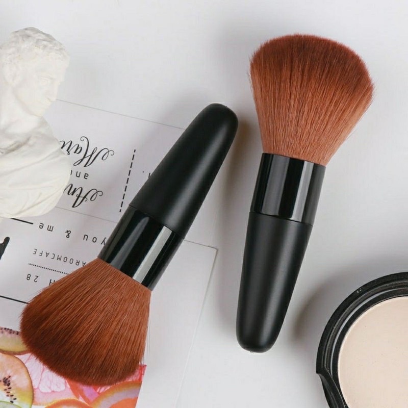 Short Handle Powder Makeup Brushes Portable Travel Brush Overall ...