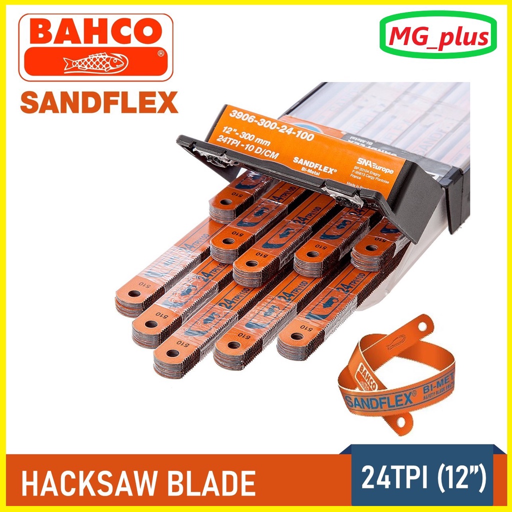 BAHCO Sandflex Original Bi-Metal Hacksaw Blade 18TPI 24TPI 12" 300mm - 1 Pc LAGARENG BAKAL ...