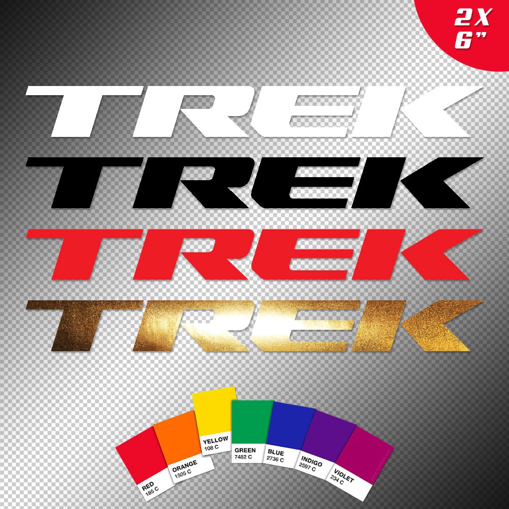 Stickers | (2) Trek Bikes | Weather Proof Die-cut decals | Logo | 6 ...