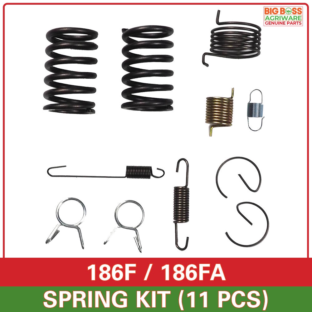 BBA Spring Kit (11 pcs) 186F (10hp) / 186FA (12hp) Aircooled Diesel ...