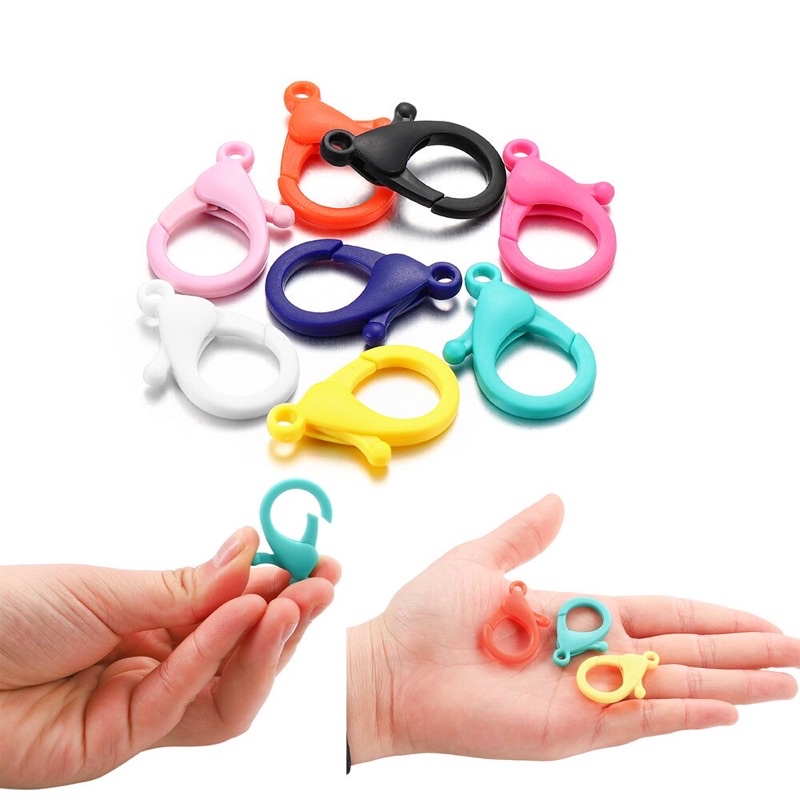 100pcs Plastic Lobster Lock / Clask for DIY (35mm) | Shopee Philippines