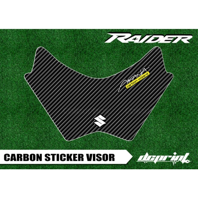 Raider Carb Sticker Visor Carbon | Raider Fi. Visor Sticker Forged ...