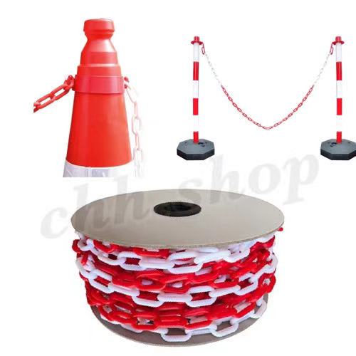 PVC Safety Plastic Chain Red/White Chain (6mm*25m) For Road Safety ...