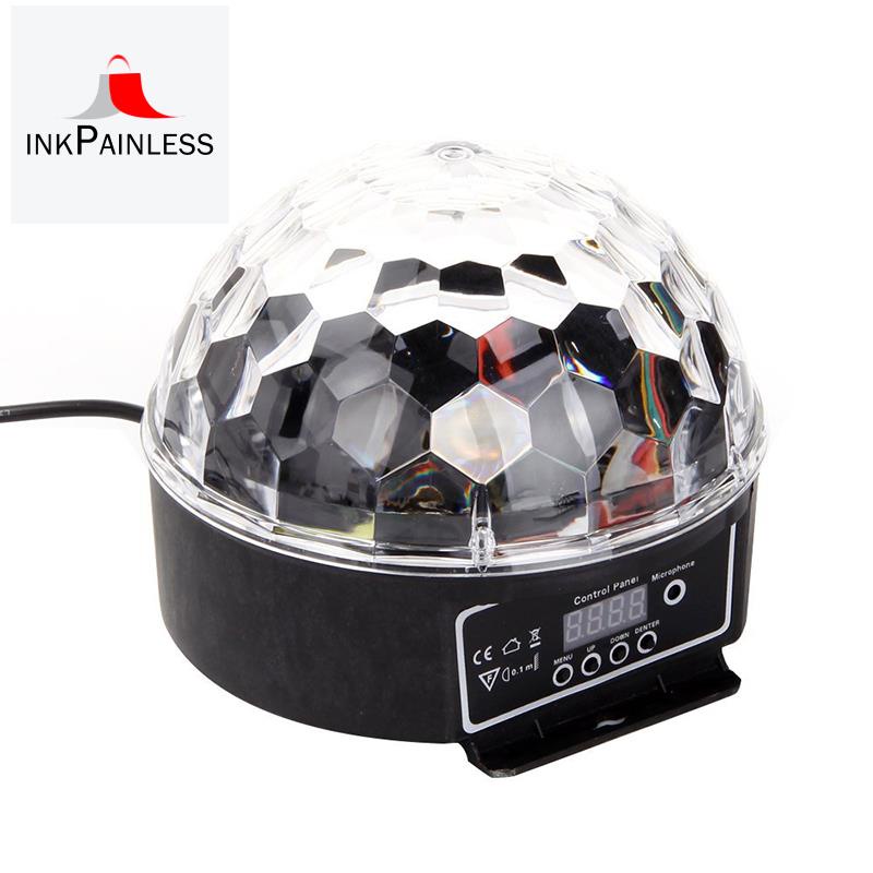 LED RGB Crystal Magic Ball Effect Light DMX Disco Dj Stage Light ...