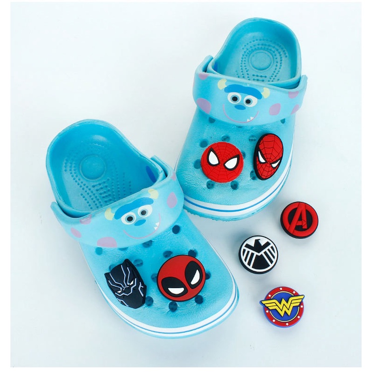 Cartoon Iron Man Jibits for Crocs Avengers Jibitz Charm Pins Hulk Shoe ...
