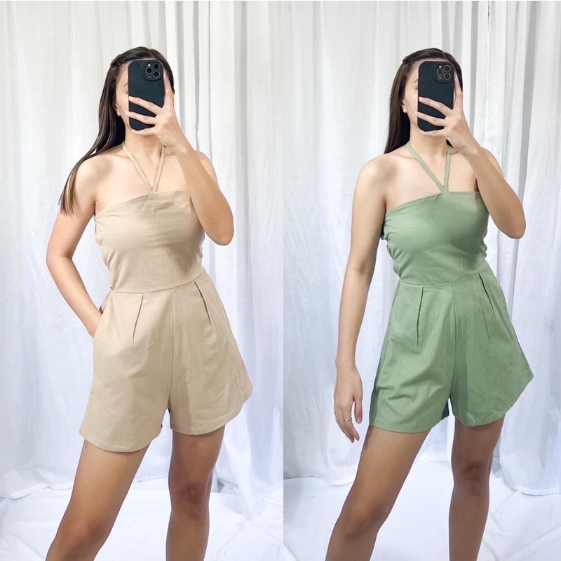 90SHOPMNL HALTERED ROMPER | Shopee Philippines