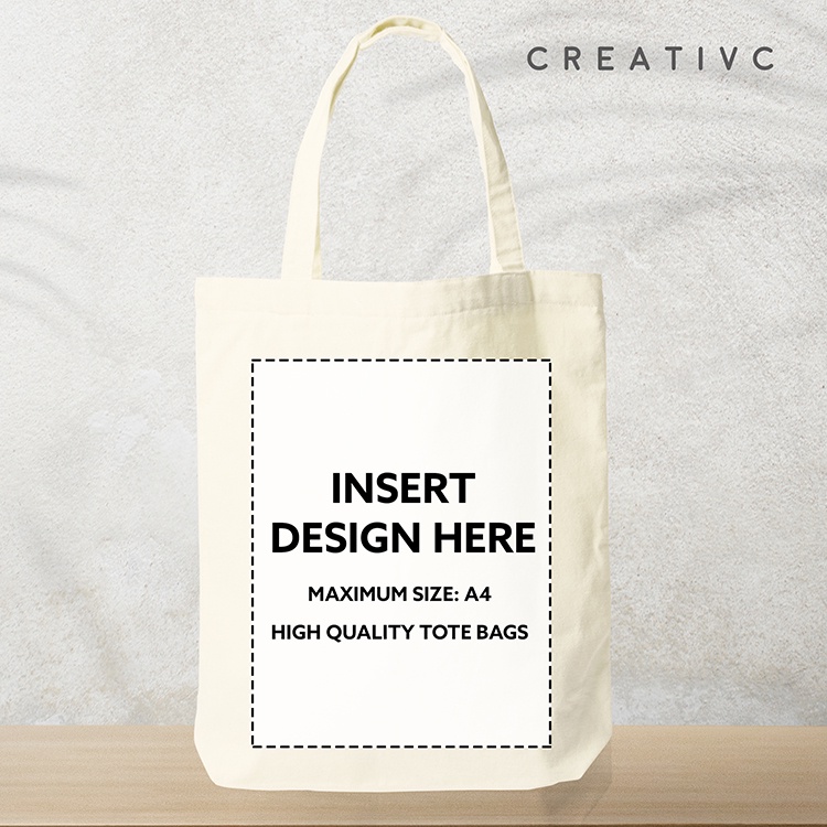 Premium Quality Customized canvas tote bags 13x15 in | Send your design ...