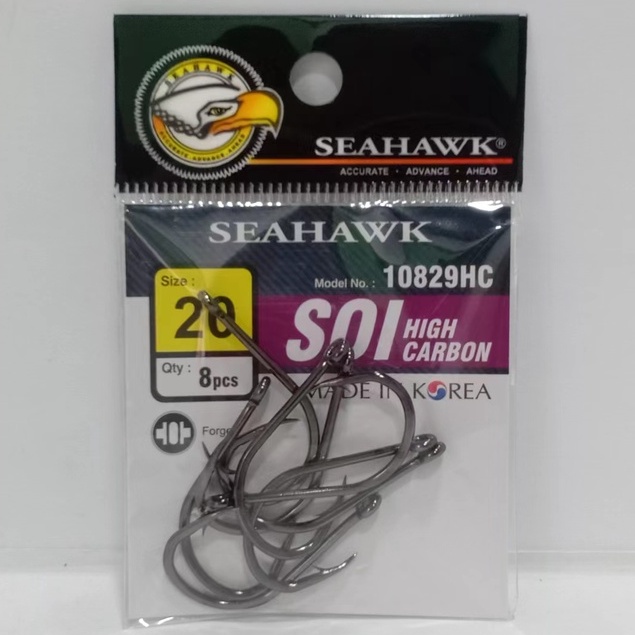SEAHAWK SOI HIGH CARBON HOOK 10829HC (MADE IN KOREA) | Shopee Philippines