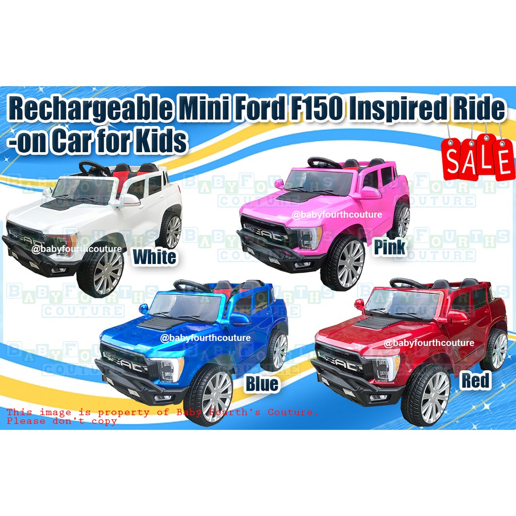 COD Rechargeable Mini Ford F150 Inspired Ride-on Car for Kids | Shopee ...