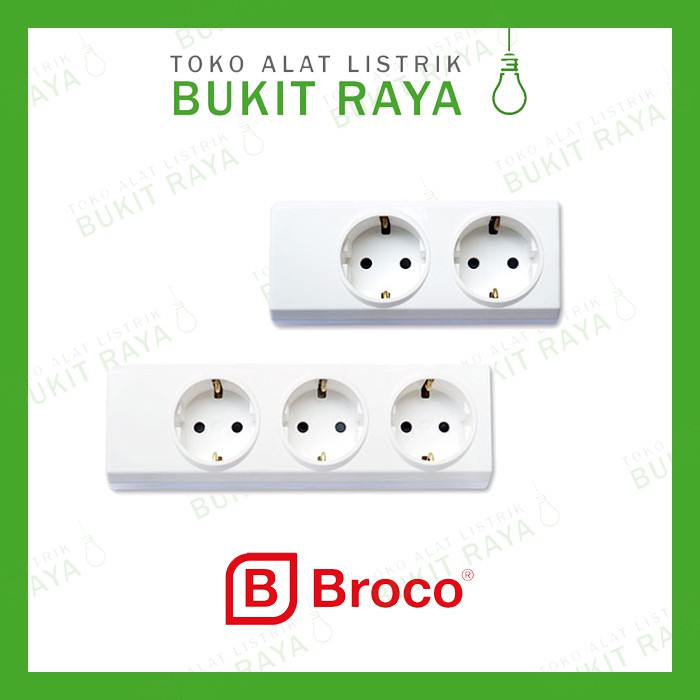 Broco 2 Hole / 3 Hole Socket (Non Child Protection) | Shopee Philippines