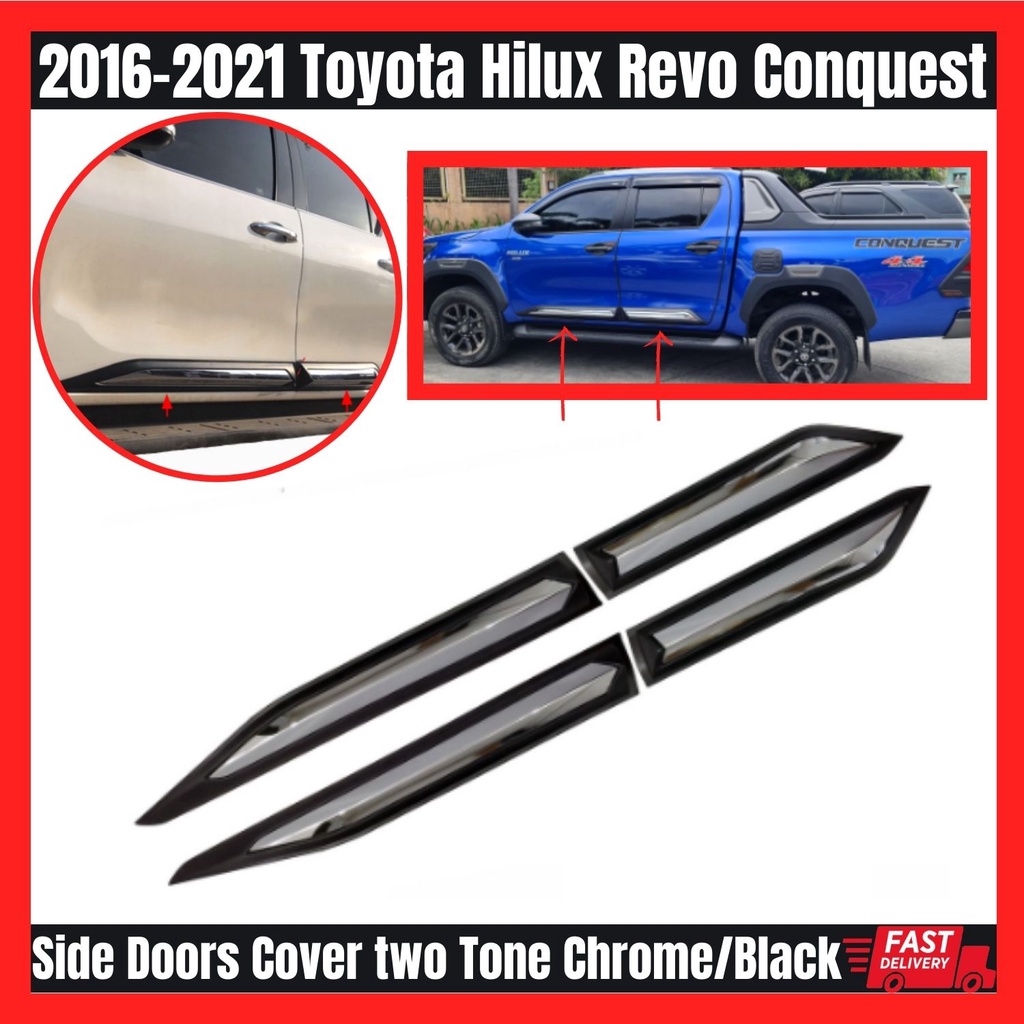 2016-2021 Toyota Hilux Revo Conquest Body cladding moulding Side Doors ...