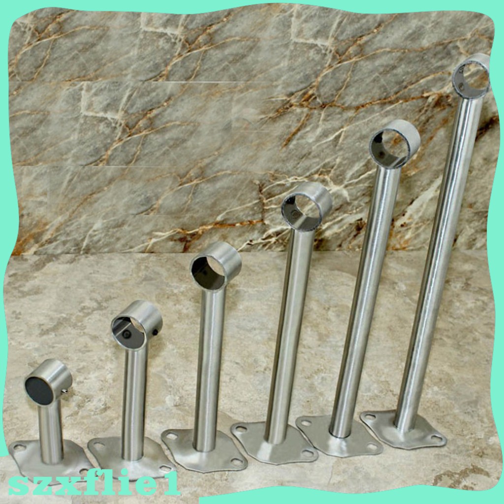 [ 2x Stainless Steel Wardrobe Pipe Lever Bracket Closet Rod Holder ...