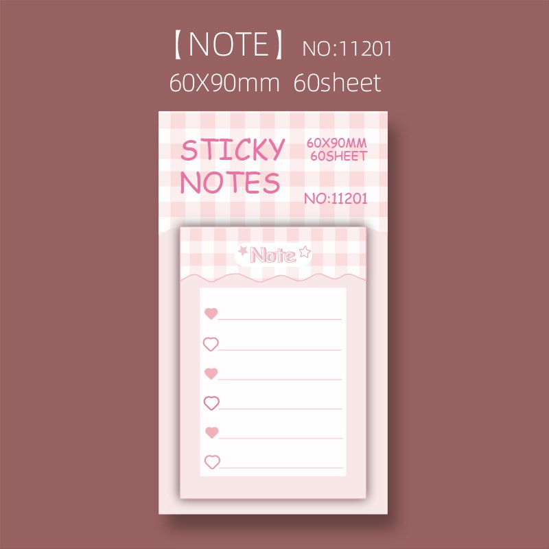 Checkered Header Basic Simple Sticky Notes Memo Post it Checklist To Do ...