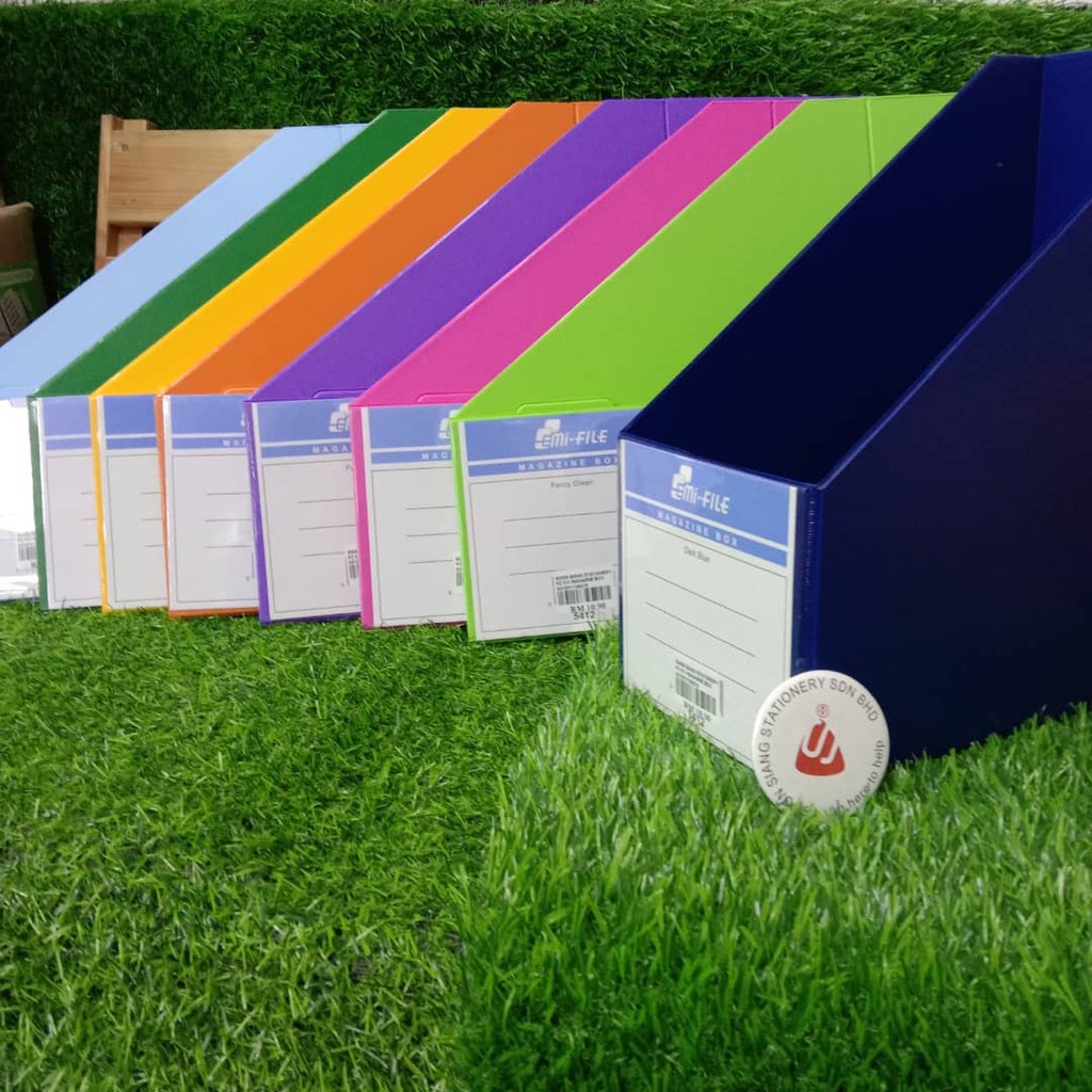 Emi-File Colour Magazine Box (5412) 29.5cm(h)X25.5cm(L)X13cm(w ...