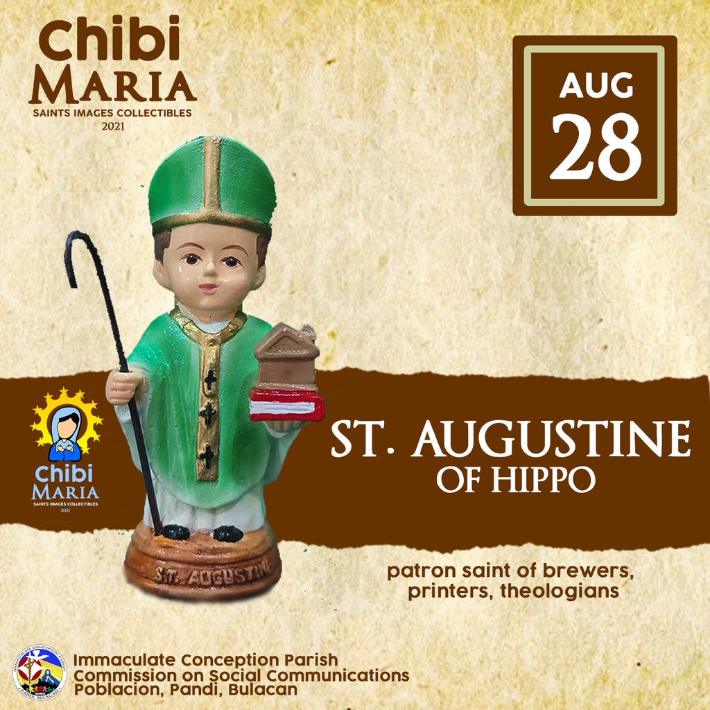 Chibi Saint - Saint Augustine of Hippo (RED COLOR) | Shopee Philippines
