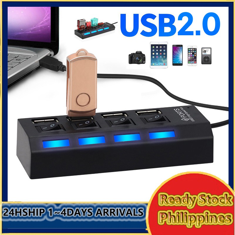 4ports USB Hub High Speed 2.0 Hub 7ports Powered Splitter With Switch ...