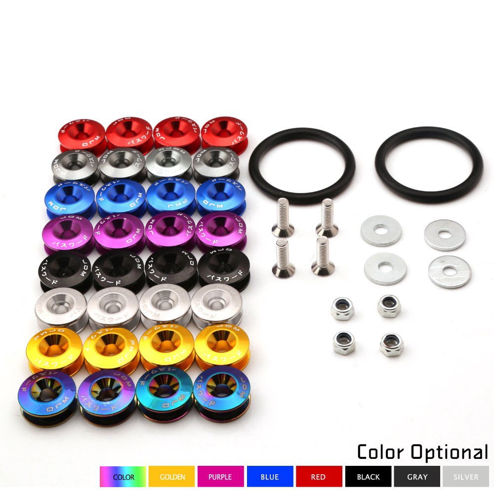 Universal Aluminum JDM Bumper Quick Release Fastener Fender Washer ...
