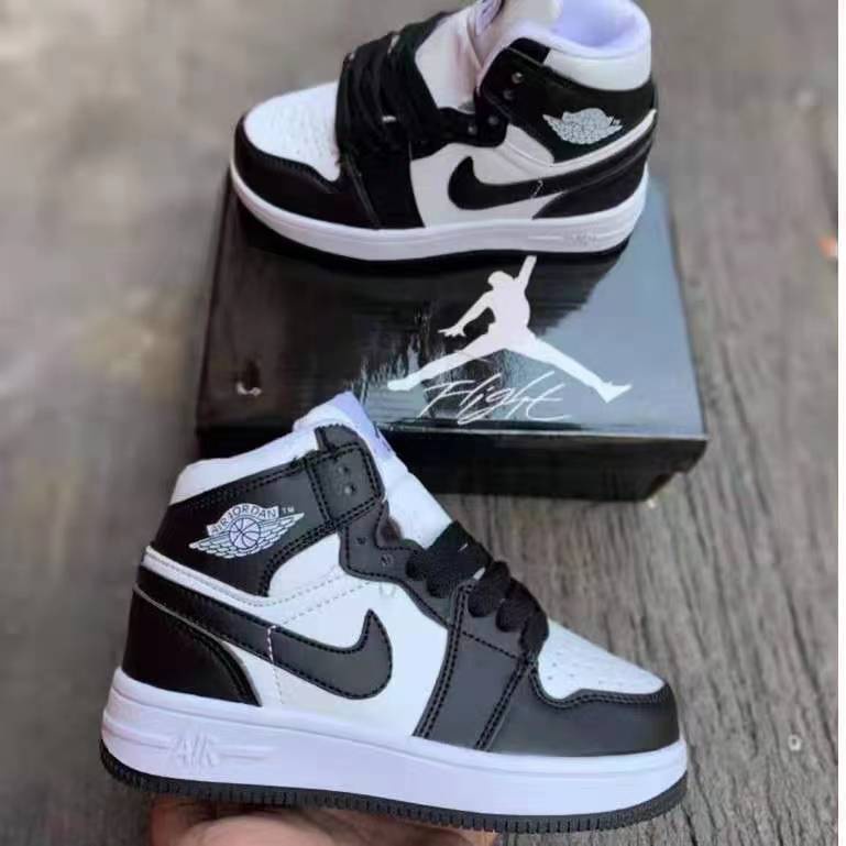 Fashion Jordan 1 retro highcut leather rubber shoes sneakers medium ...