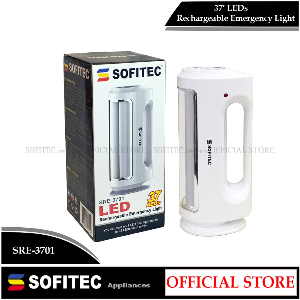 BEST SELLING Sofitec 2in1 Rechargeable Lamp Emergency Light 37LEDs SRE ...