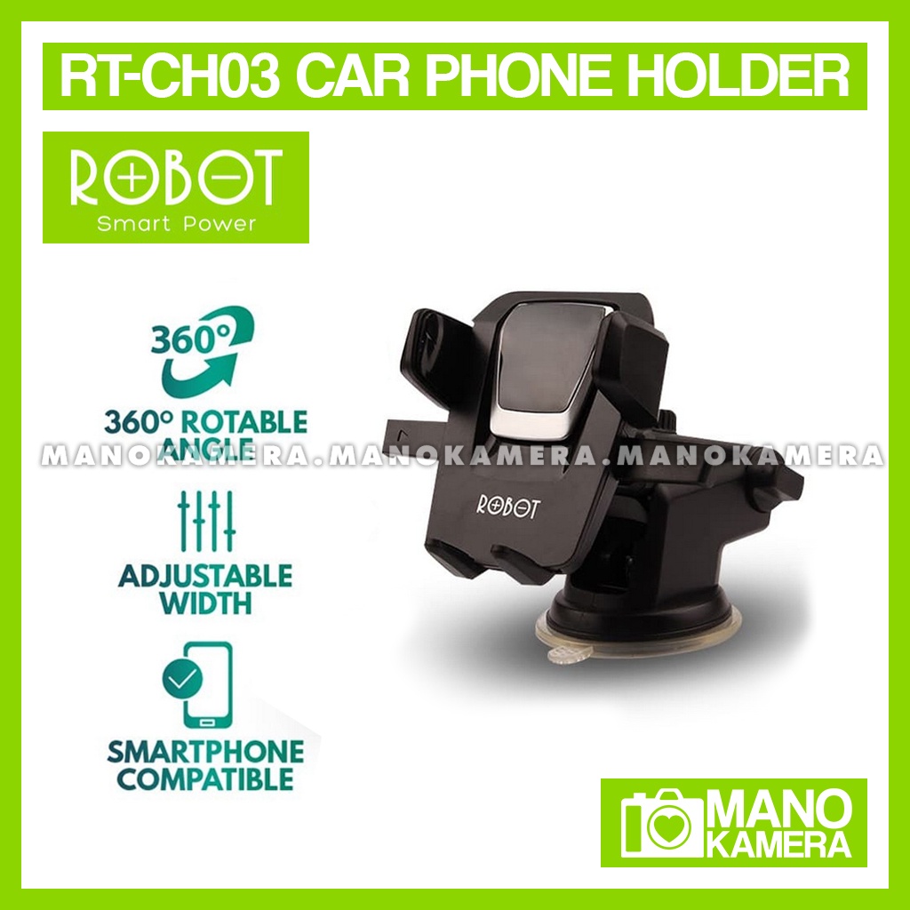 Robot RT-CH03 360 Rotatable Car Stent For iOS/Android | Shopee Philippines