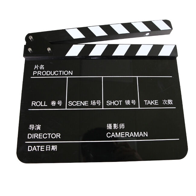 Acrylic Film Director Clapboard Dry Erases Movie Clapper Board For ...