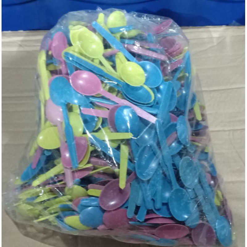 Mini Plastic Spoon for Ice Cream and Scramble | Shopee Philippines