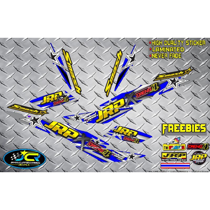 Smash 110/115 Jrp X Daeng Sai4 Stock Decal Stickers | Shopee Philippines
