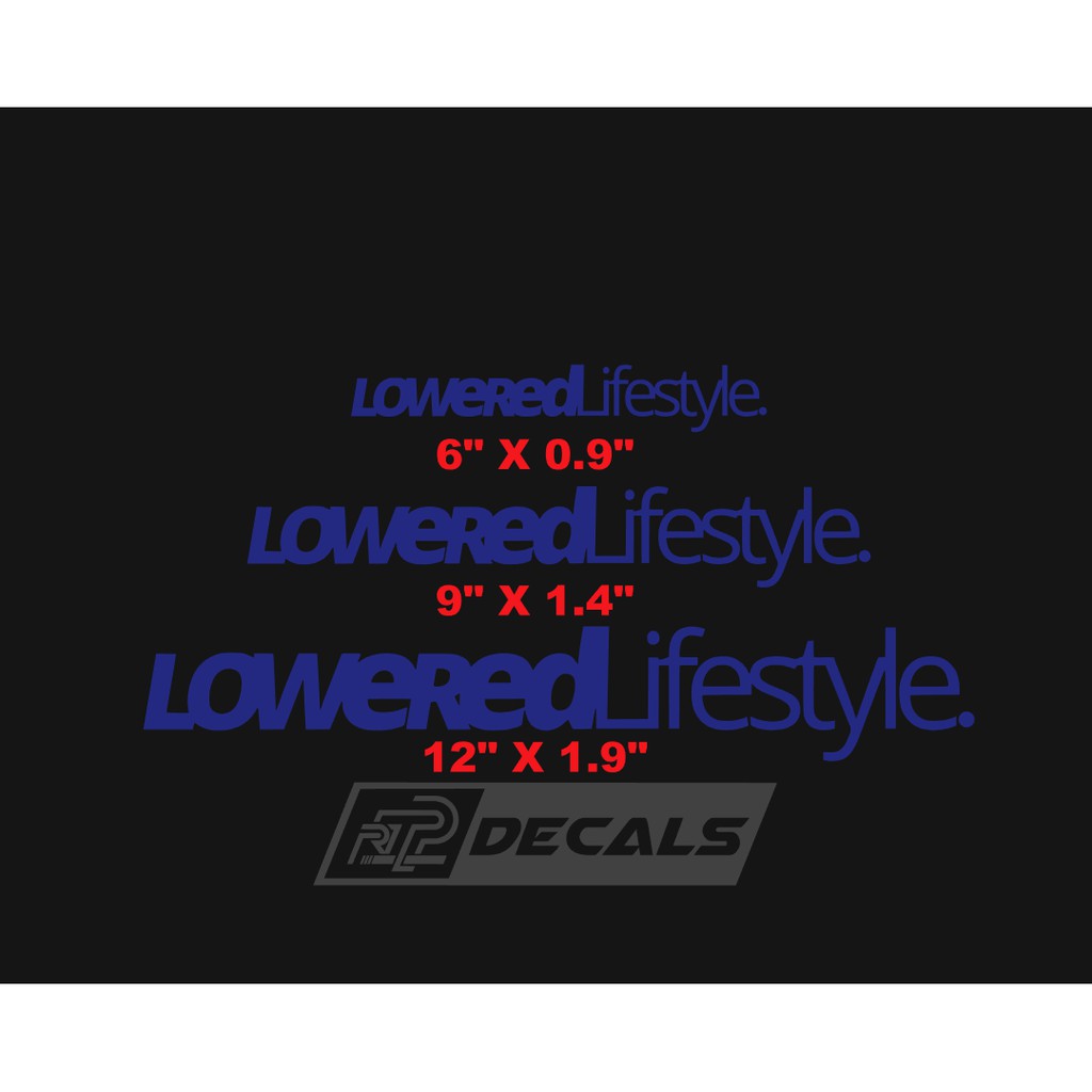 LOWERED LIFESTYLE Sticker for Motorcycle and Car Decals Cut-out ...
