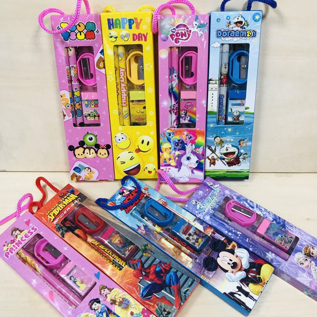 Cartoon Stationery 5 in 1 Set/ Children Birthday Party Goodies Bag ...