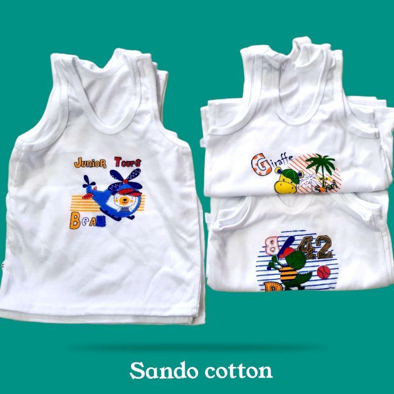 [1pc]Sando white logo & printed Cotton [13118] | Shopee Philippines