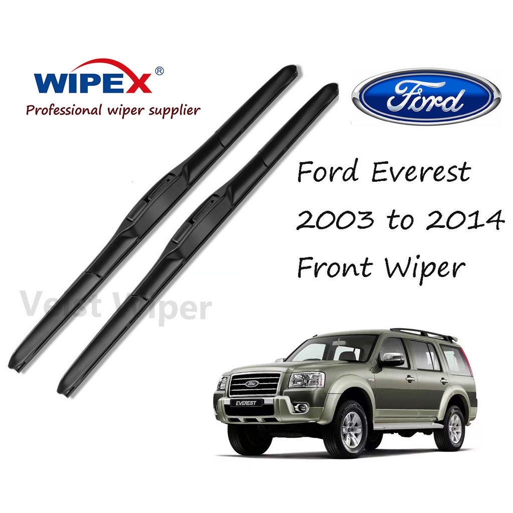 （Wipex Quality) For Ford Everest Front Wiper Blade 18+18 Set/Pair JAPAN ...