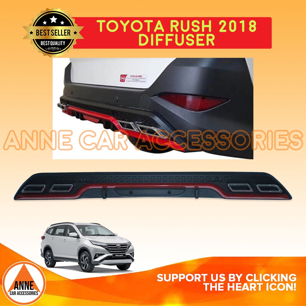 Toyota Rush G E 2018 - Onwards Rear Diffuser / Rear Bumper Diffuser ...