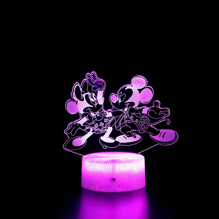 Disney Animation Mickey Mouse 3D Illusion Lamp, Christmas Gift for Kids ...