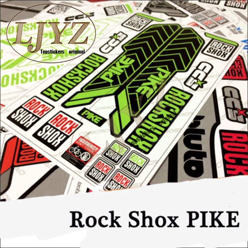 Rock Shox PIKE Mountain Bike Front Fork Decals MTB Cycling DH Race Dirt ...