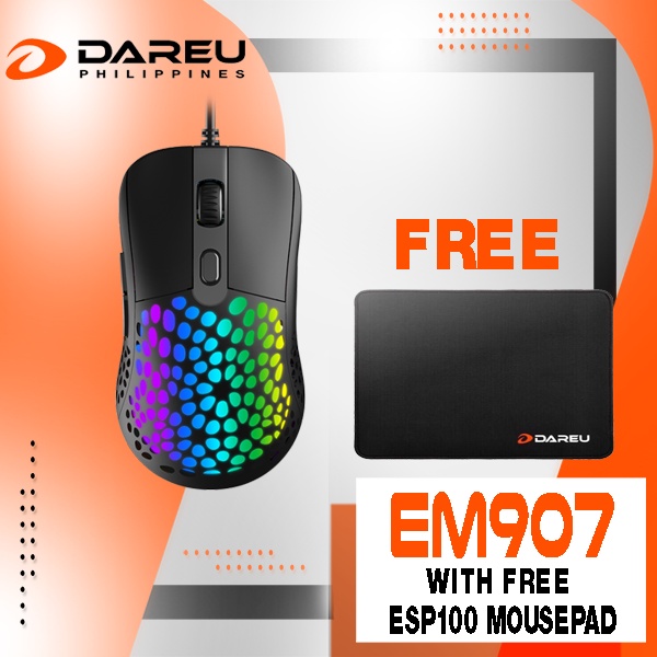 Dareu Em907 Butterfly Gaming Mouse With Free Esp 100 Mousepad Control ...