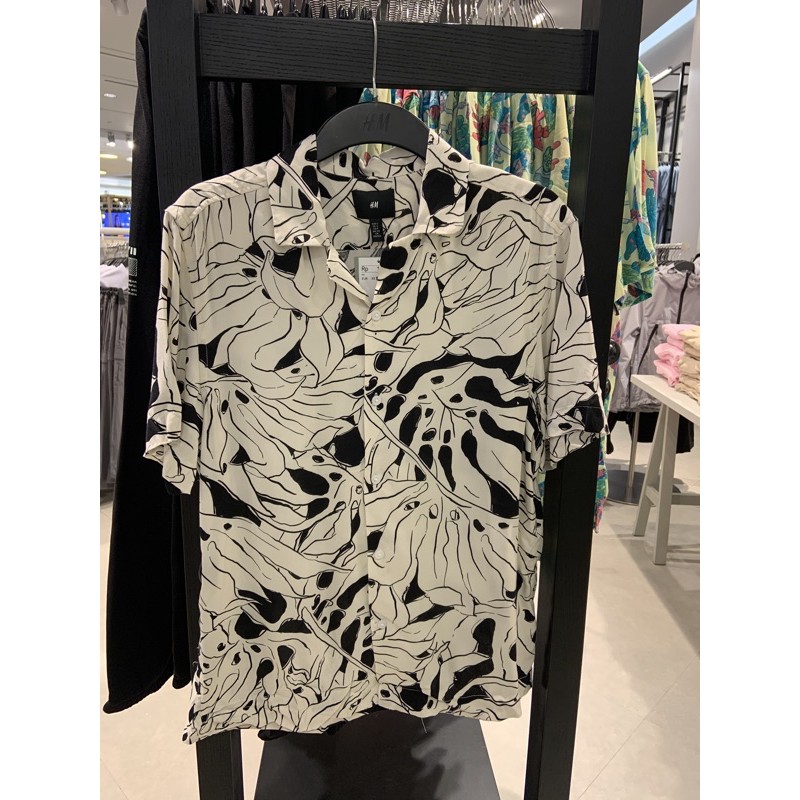 KEMEJA Men's HNM patterned shirt | Shopee Philippines