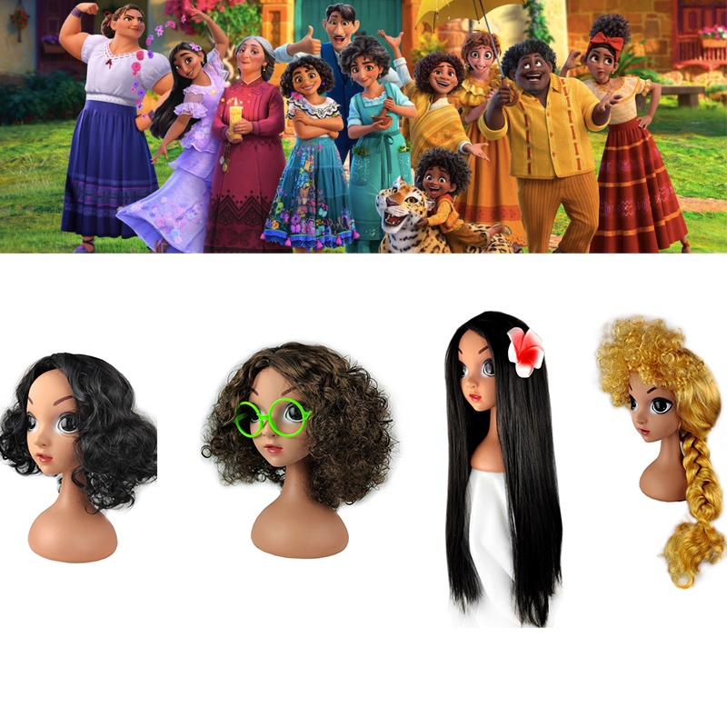 House Magic Full Dress Up Wigs Vibrant Mirabel Isabella Bruno And Pepa ...