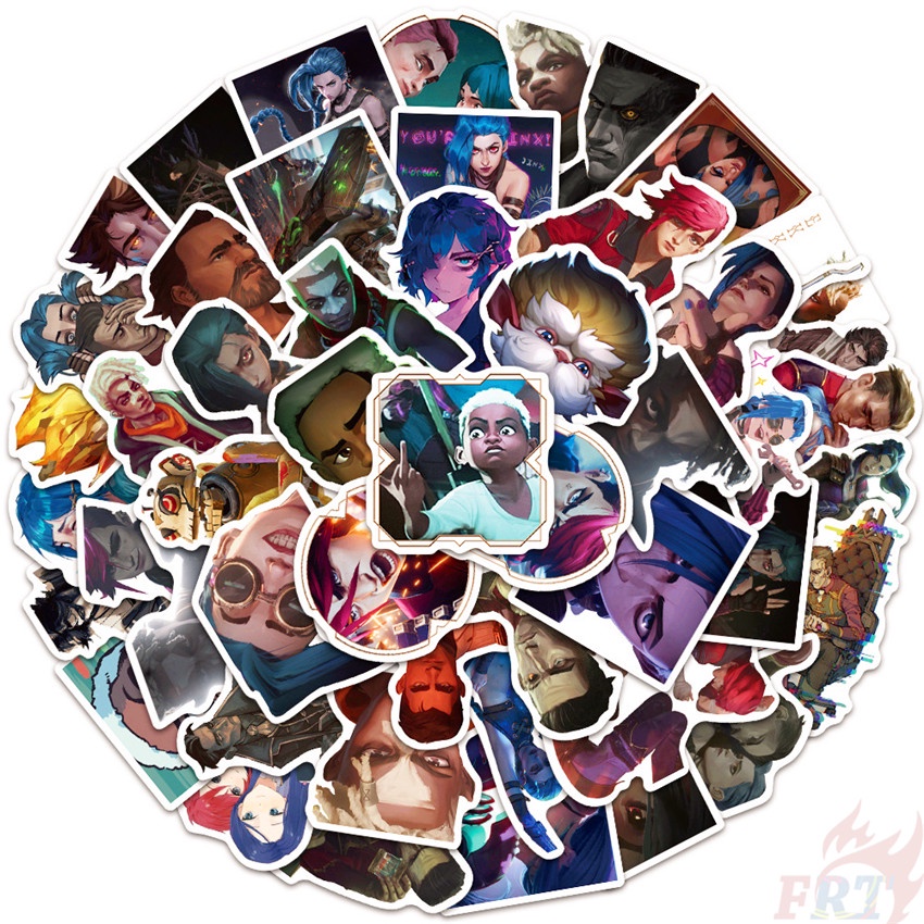 50Pcs/Set League of Legends . Arcane Series 03 Stickers LOL DIY Fashion ...