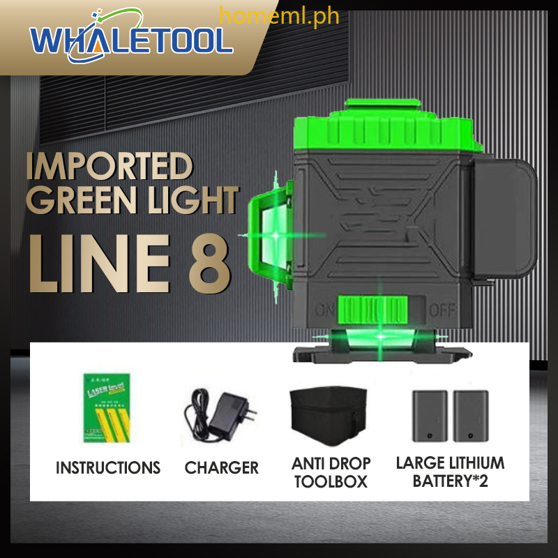 8 Lines Laser Level 360 Horizontal & Vertical Cross Lines Adjustable ...