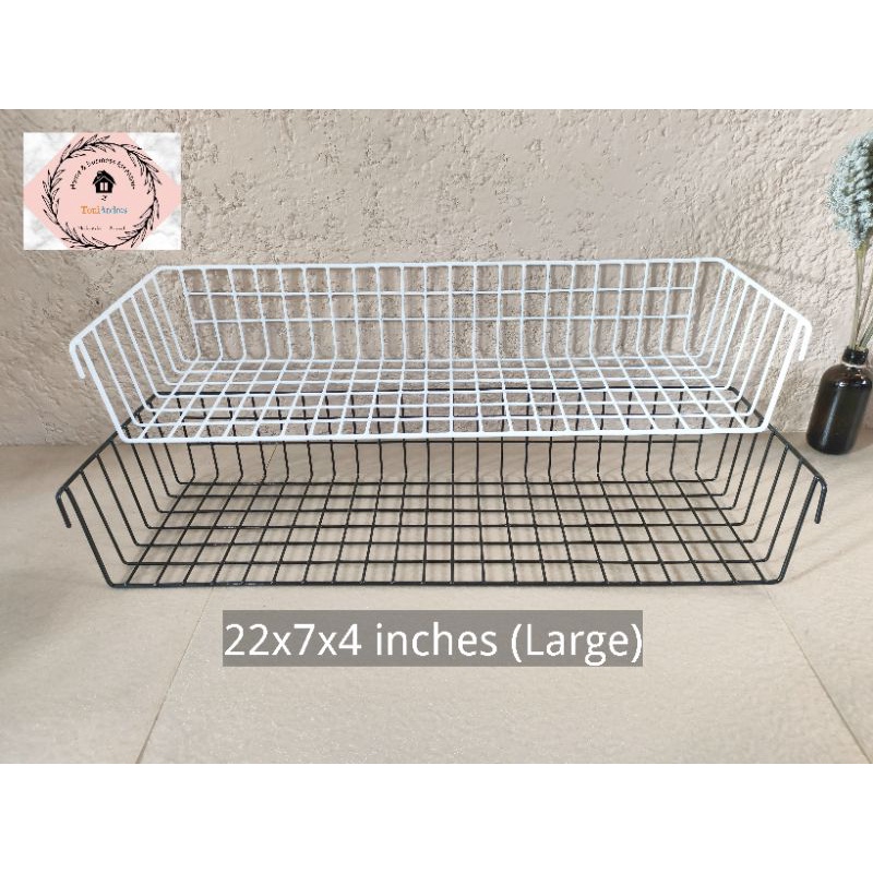 (per Bundle) Large Open Gridwall Basket Hanging Wiremesh Basket Kitchen Storage Bathroom Rack ...