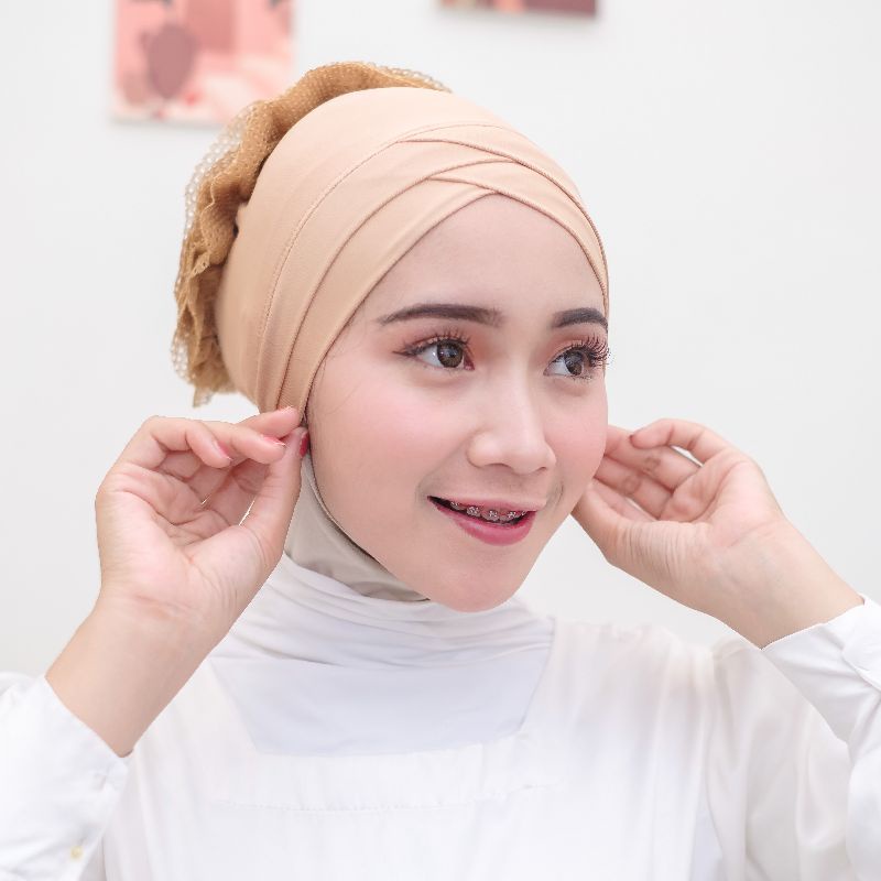 TURKISH CROSS CIPUT || INNER TURKISH CROSS BY DESMONDA HIJAB | Shopee ...