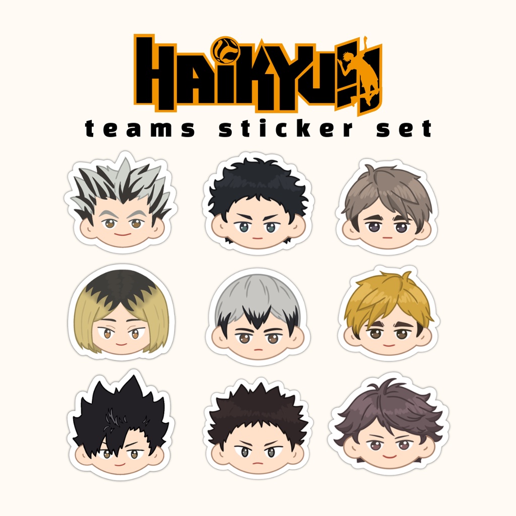 Haikyuu! Teams Laminated Sticker Set | Shopee Philippines