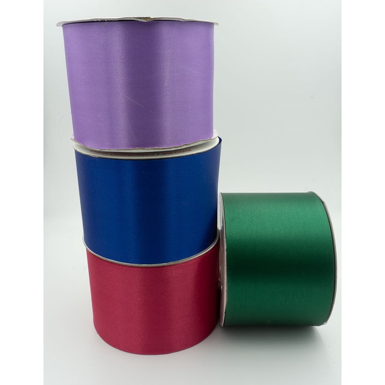 1.5 and almost 3 inches Cut Edge Satin Ribbon (50 yards) ONE ROLL gift ...